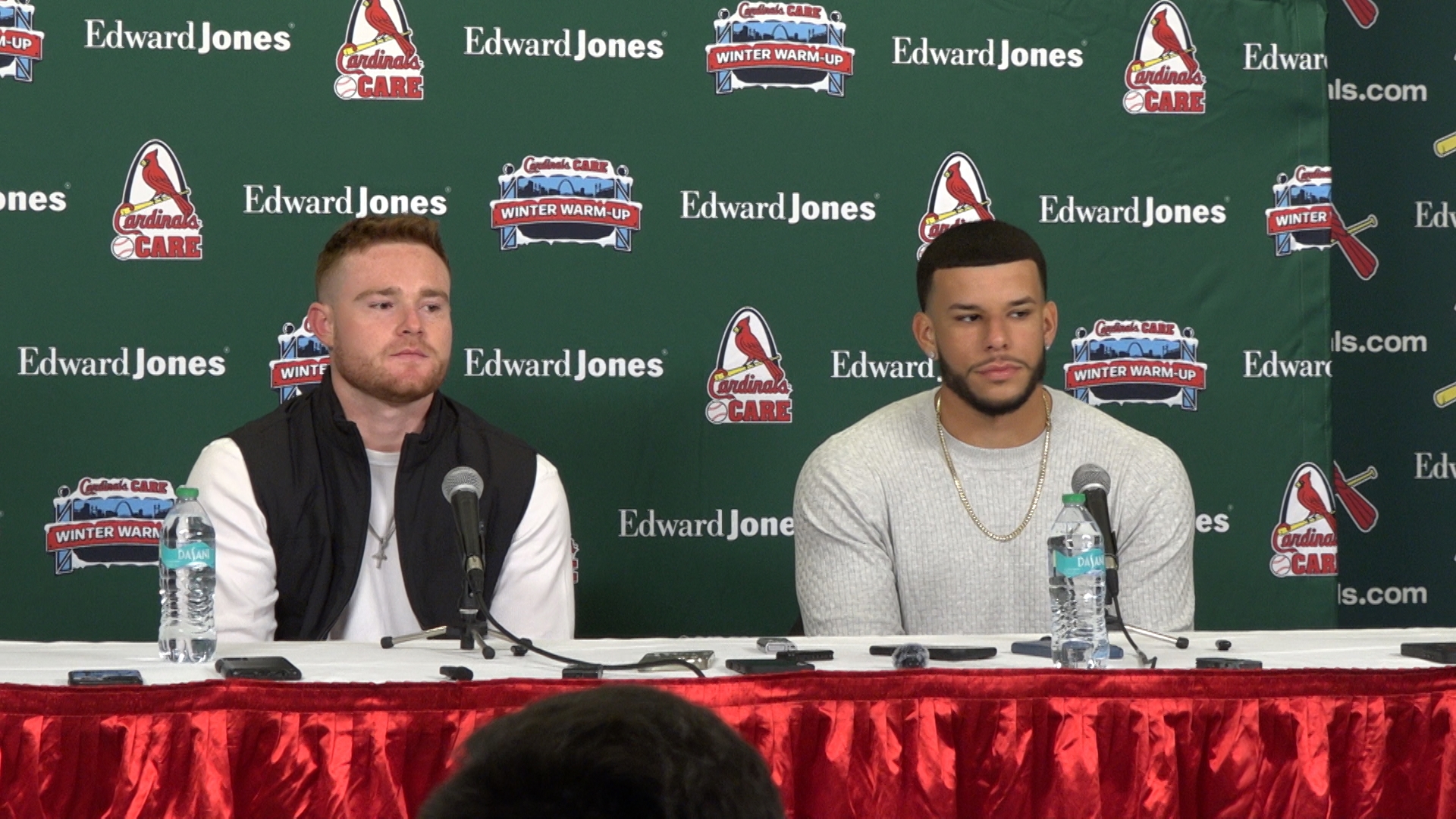 St. Louis Cardinals prospects Nathan Church and Joshua Baez talk with ...