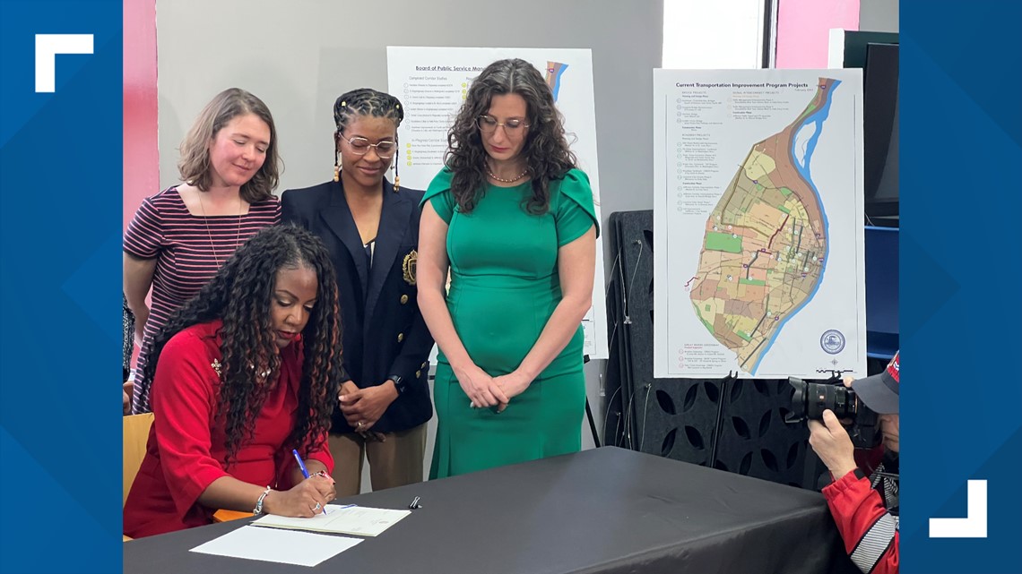 Mayor Jones signs bill to earmark $46M to improve traffic safety | ksdk.com