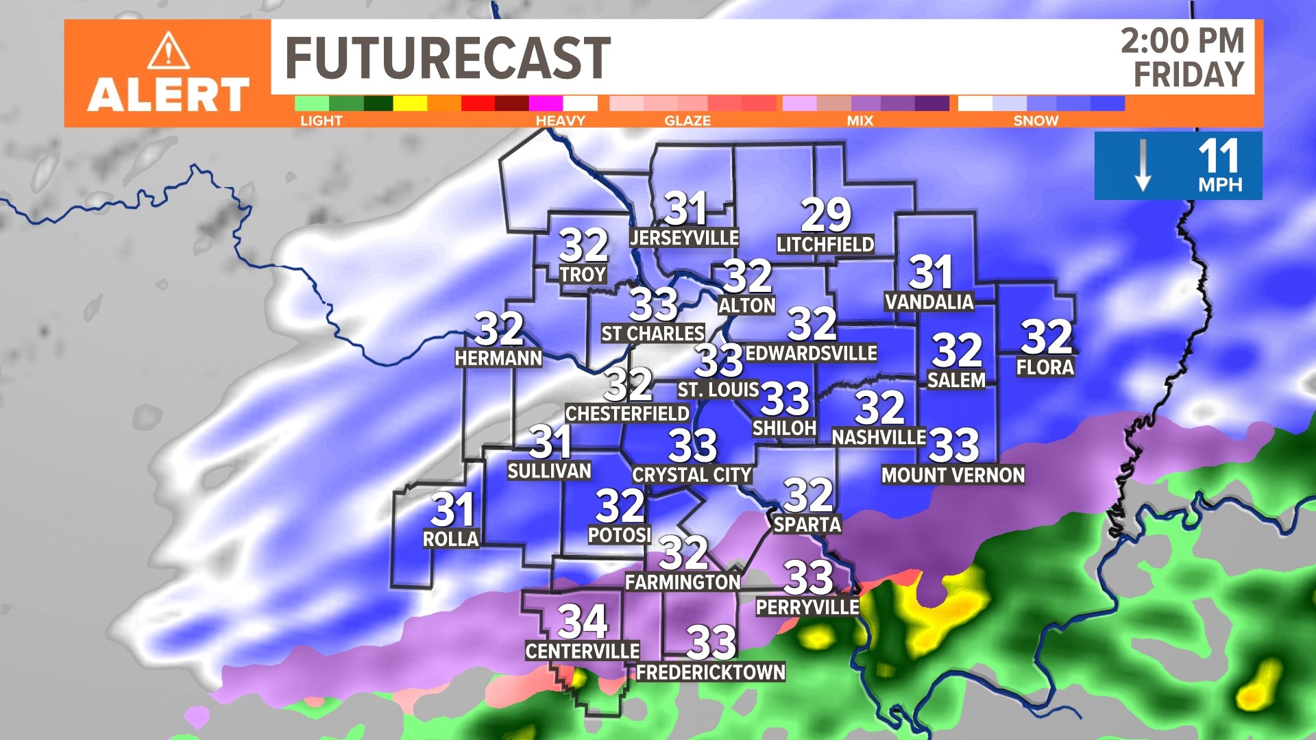St. Louis forecast: Wet snow returns Friday | ksdk.com