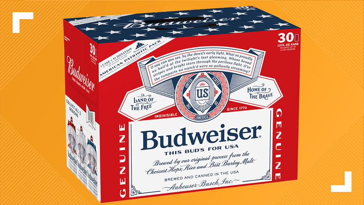 Budweiser debuts new patriotic-themed cans to honor military | ksdk.com