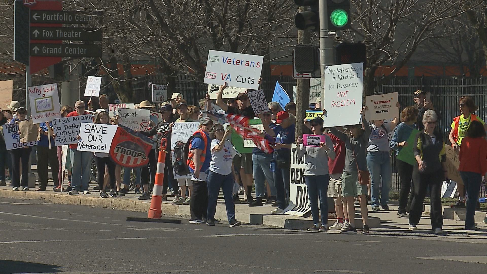 Veterans rally in St. Louis to protest DOGE cuts threatening VA ... Veterans rally in St. Louis to protest DOGE cuts threatening VA ...