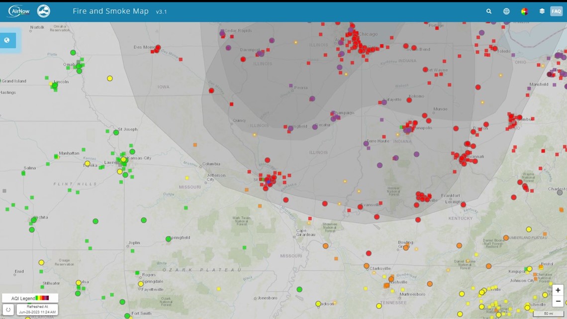 Track Canadian wildfire smoke in St. Louis with this map | ksdk.com