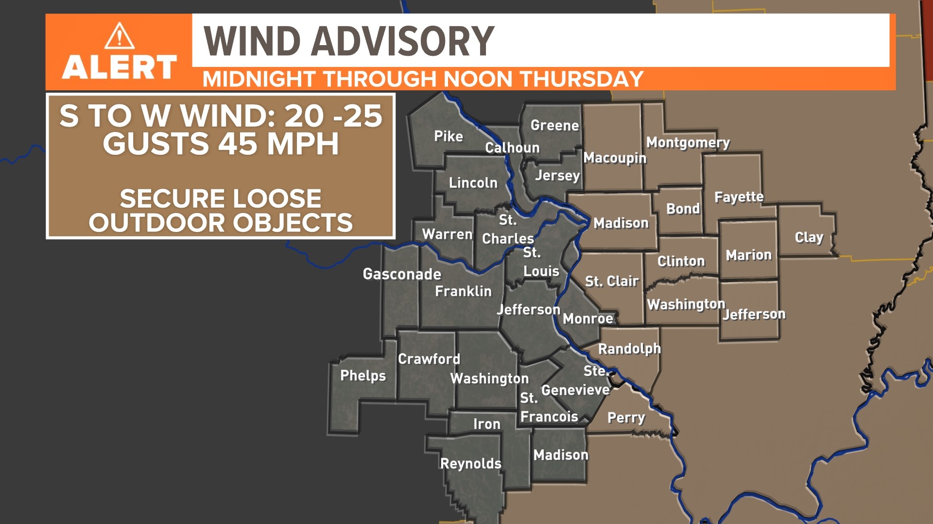 Weather Alert: Wet, windy in St. Louis Thursday | ksdk.com