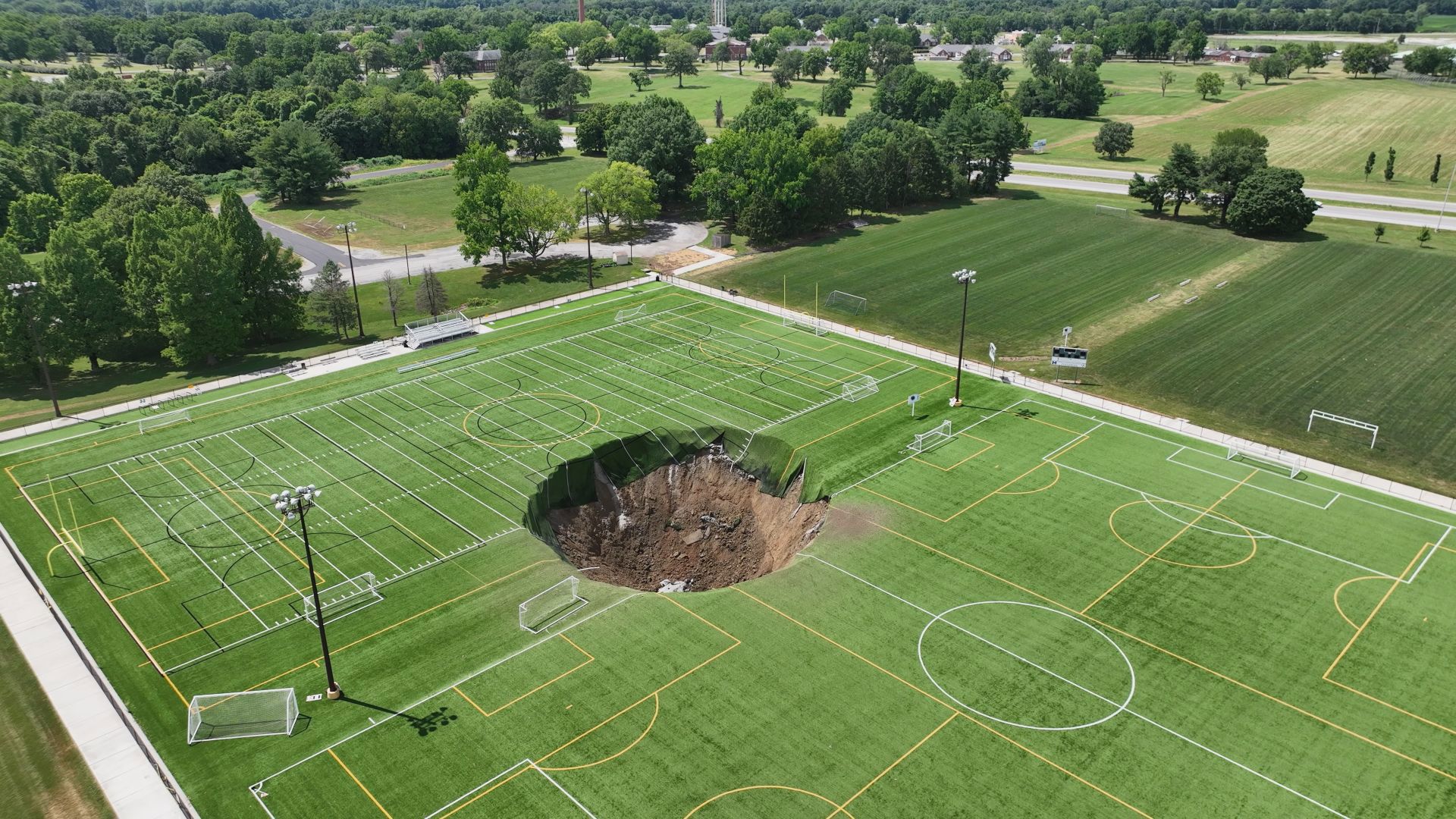 Gordon Moore Park closed due to sinkhole; MSHA investigation underway ...