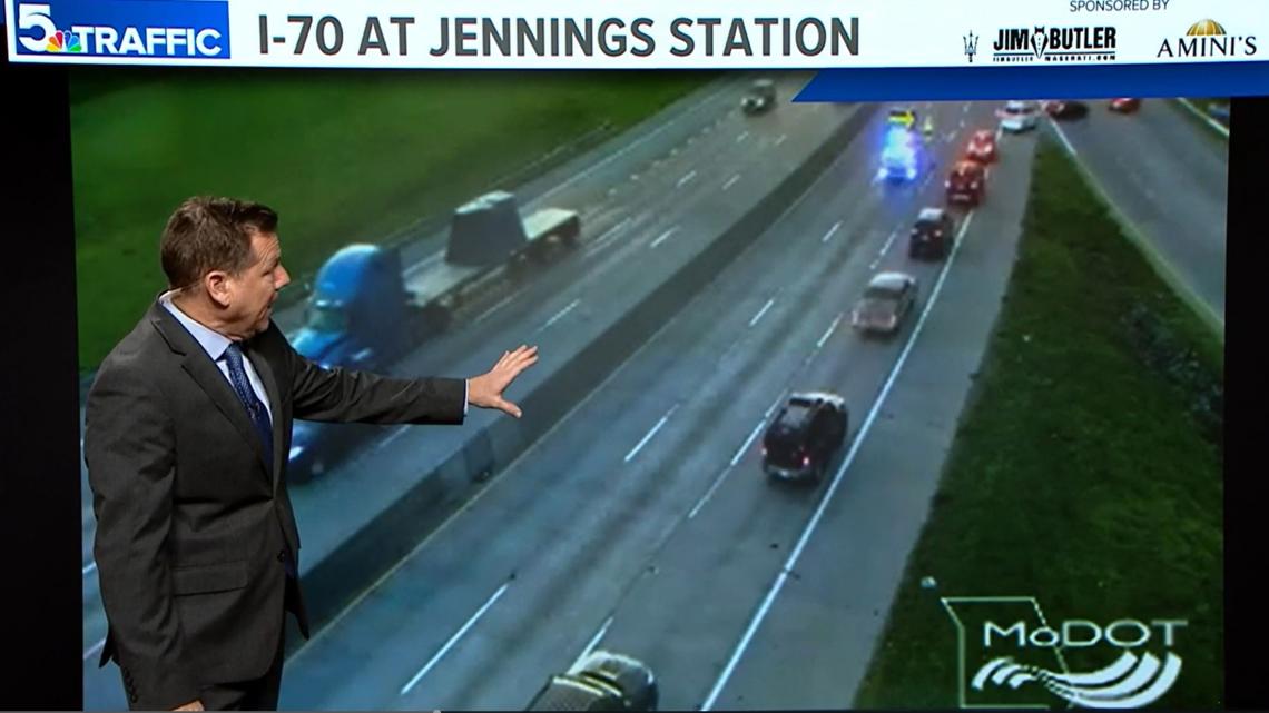 Lanes of eastbound I-70 back open at Jennings Station Road after crash ...
