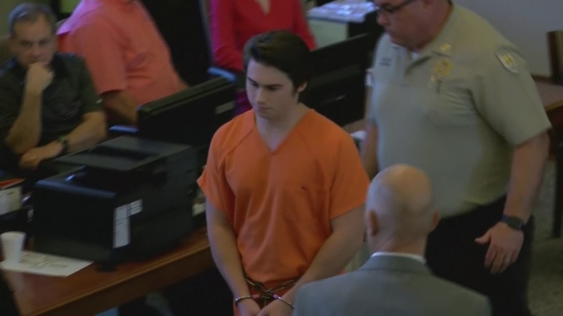 Raw: Brandon Theesfeld pleads not guilty in a Mississippi courtroom ...