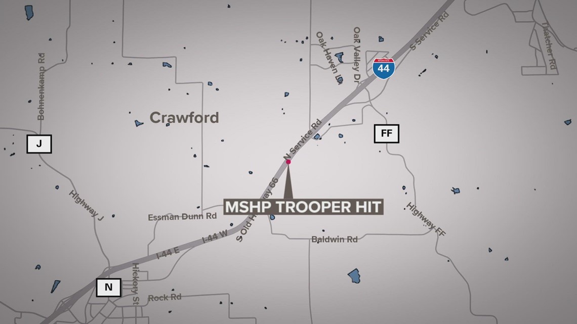 MSHP trooper hit, seriously injured in crash in Crawford County | ksdk.com