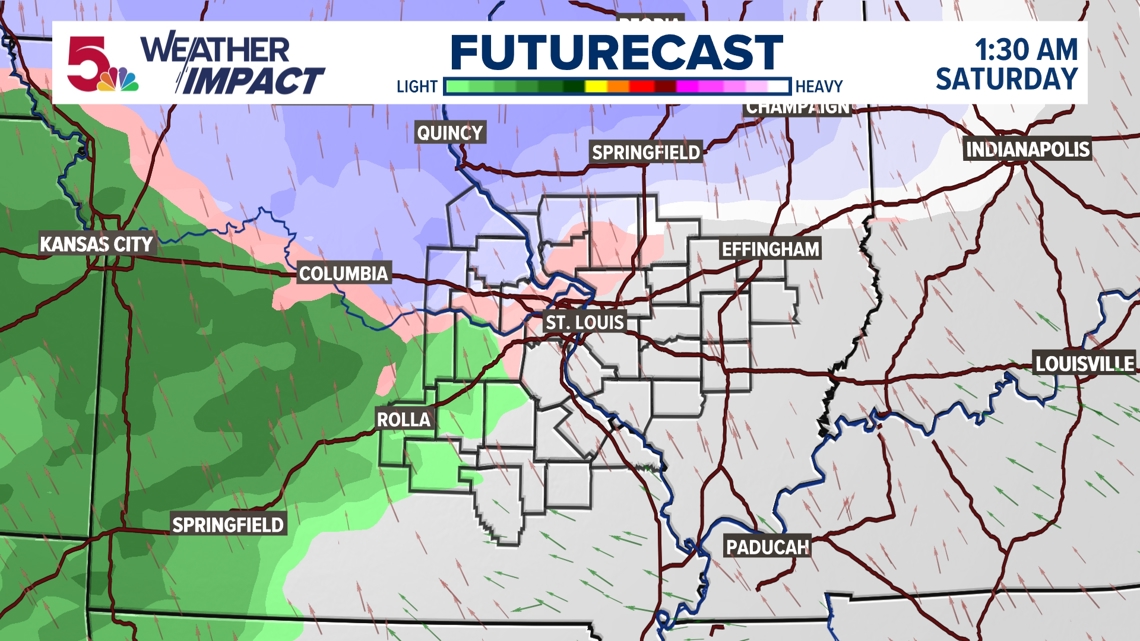 Wintry precipitation set to return to St. Louis region this holiday weekend | ksdk.com