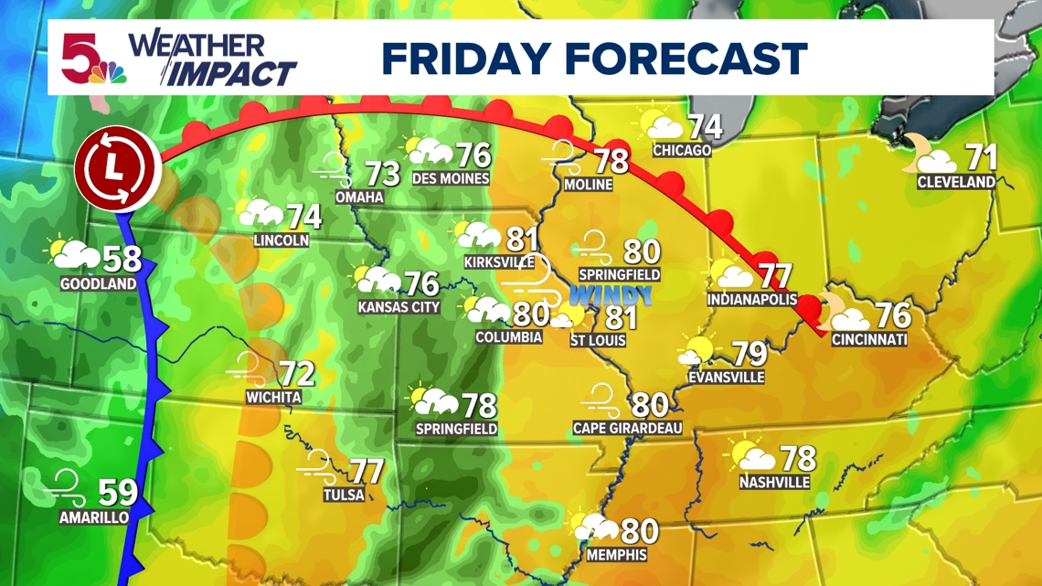 Weather Impact Alert for our first real threat for severe weather late ...