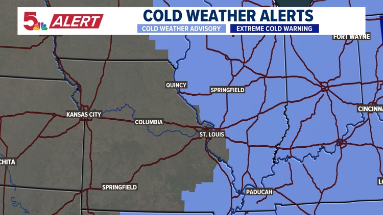 St. Louis extreme cold wind chills to near 20-below-zero on Tuesday ...