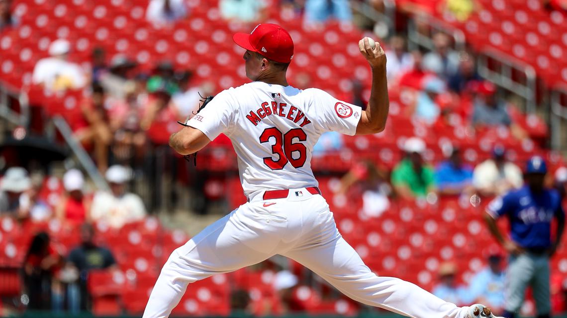 McGreevy wins his MLB debut in Cardinals 10-1 win over Rangers | ksdk.com