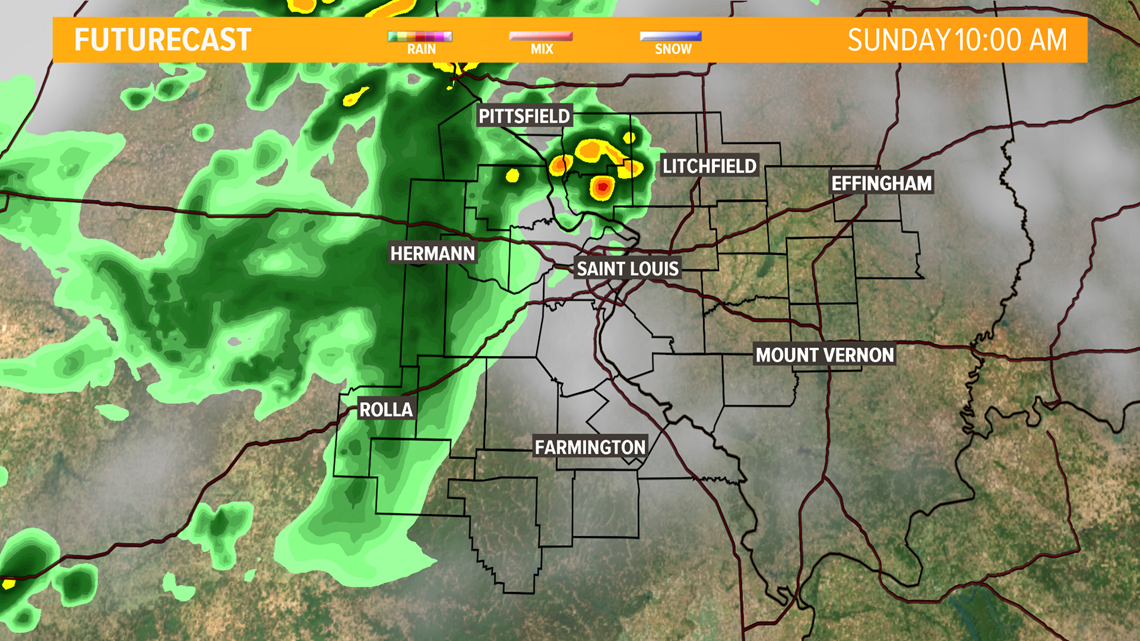 St. Louis Weather | Sunday forecast timeline for storms | ksdk.com
