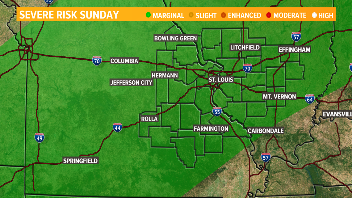 St. Louis Weather | Sunday forecast timeline for storms | ksdk.com