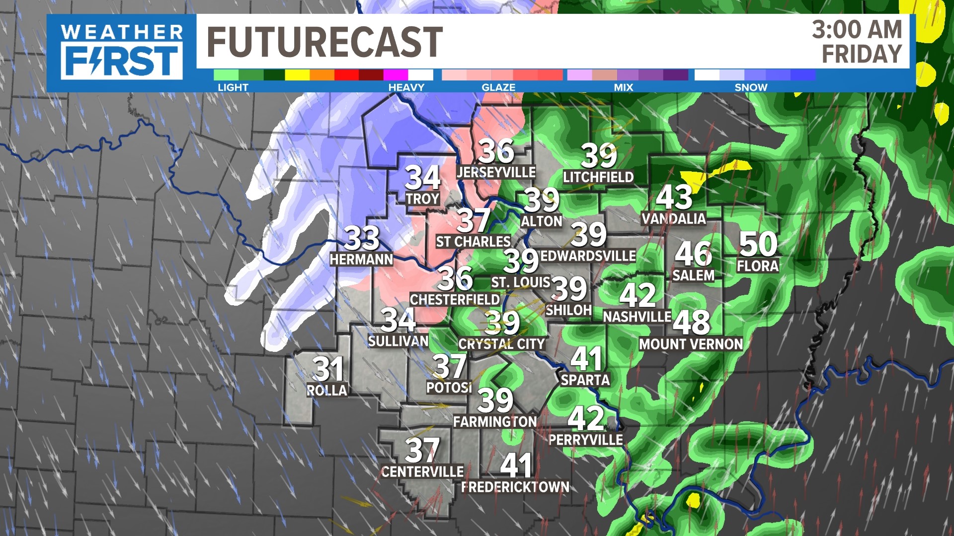 St. Louis weather forecast: Rain, wind and wintry mix this week | ksdk.com