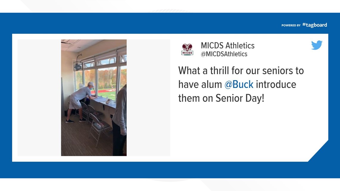 Joe Buck introduces MICDS football players on Senior Night | ksdk.com