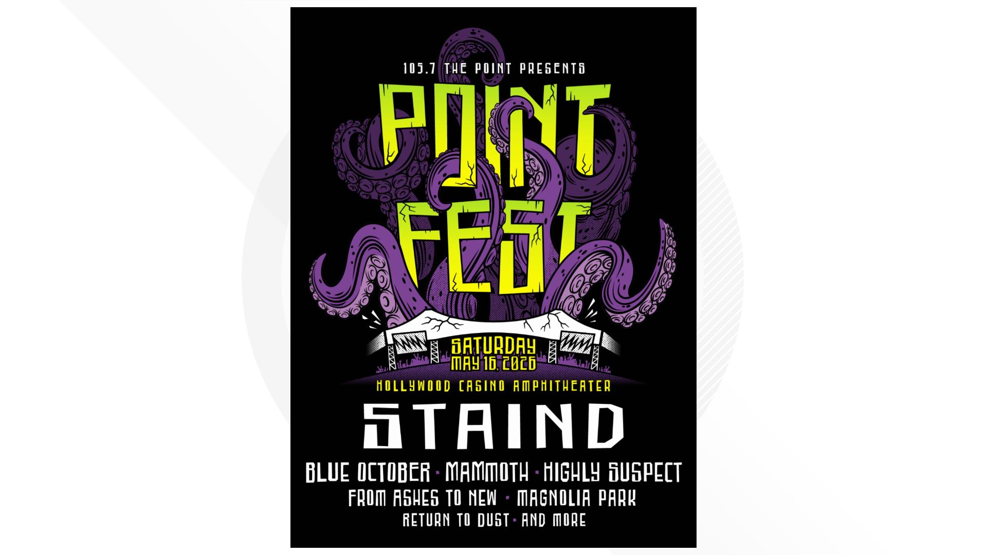 Pointfest is back again in 2026, here's who is performing | ksdk.com