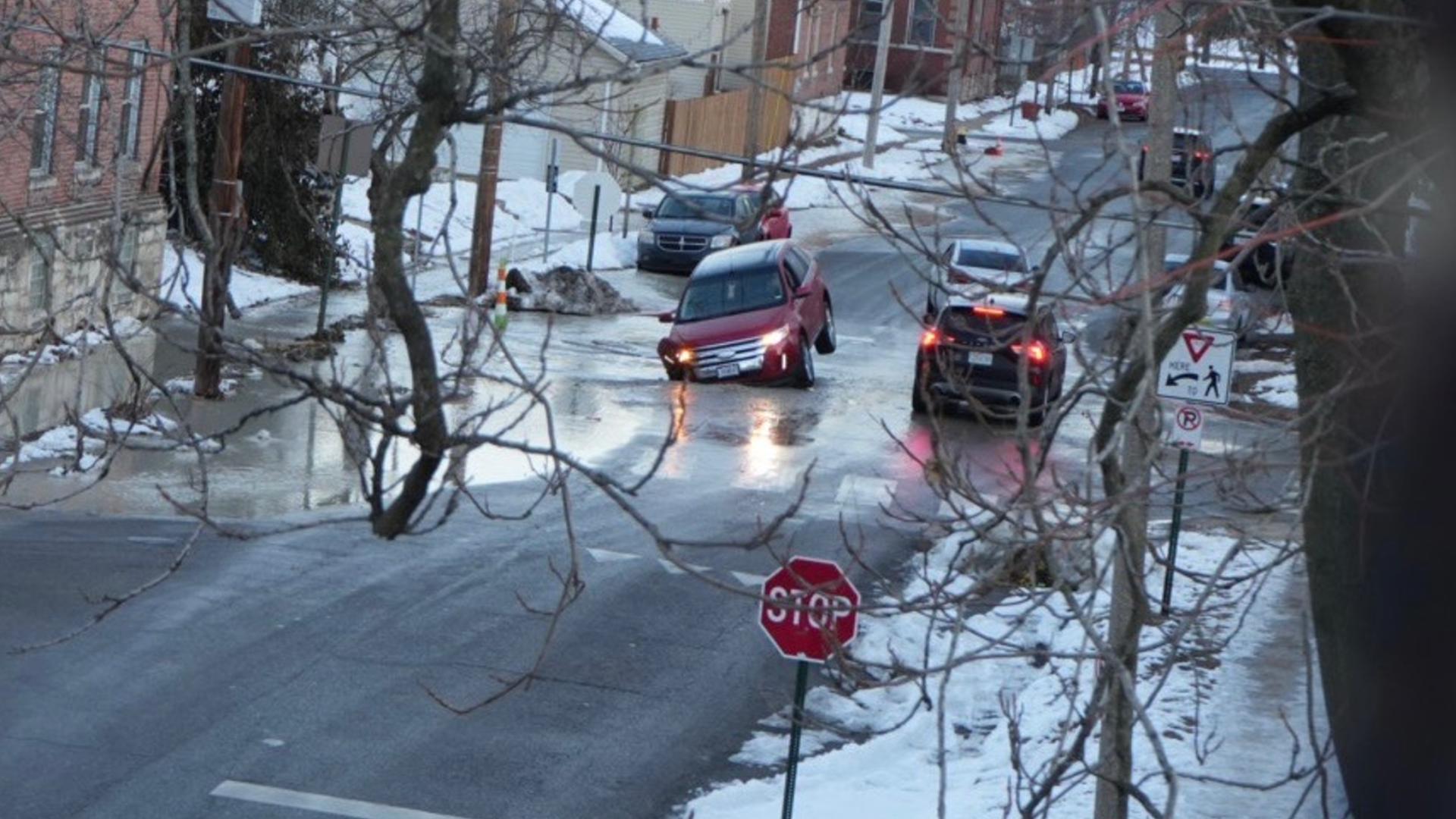 Water main break causes major pavement damage in south St. Louis | ksdk.com