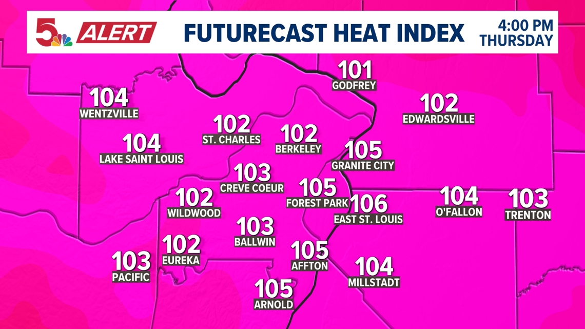 St. Louis' first heat wave continues through Thursday | Weather Impact ...