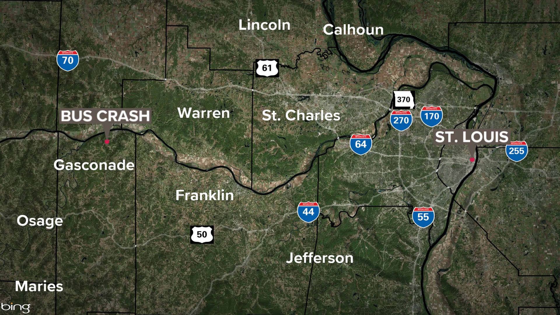 At least 32 injured in shuttle bus crash in Gasconade County | ksdk.com