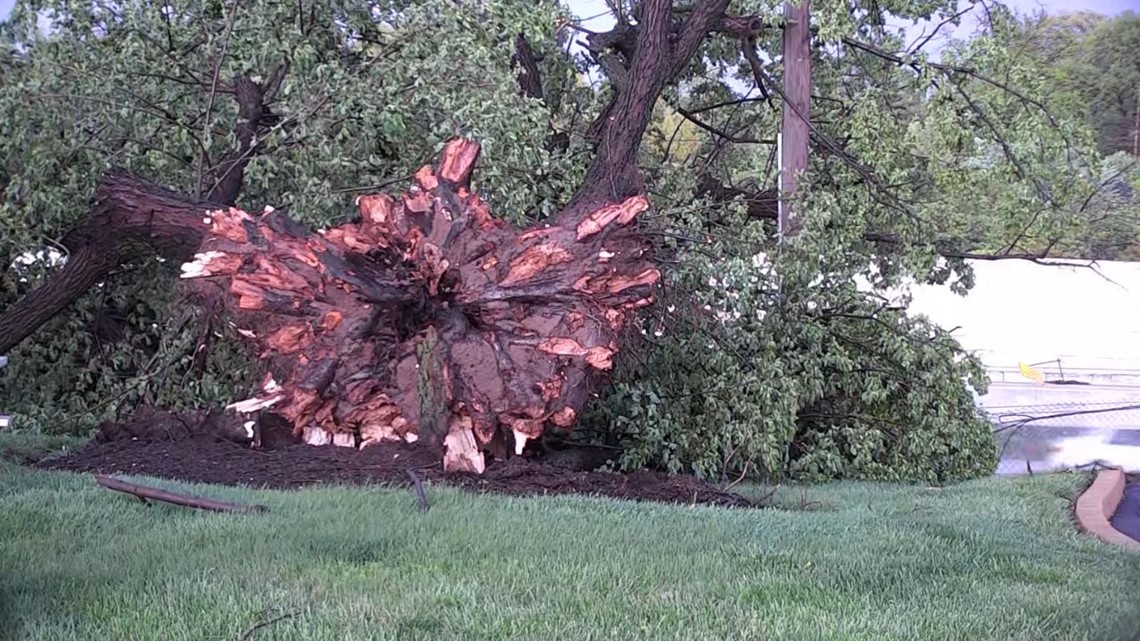 RAW: Damage after storms hit south St. Louis County near Lindbergh ...