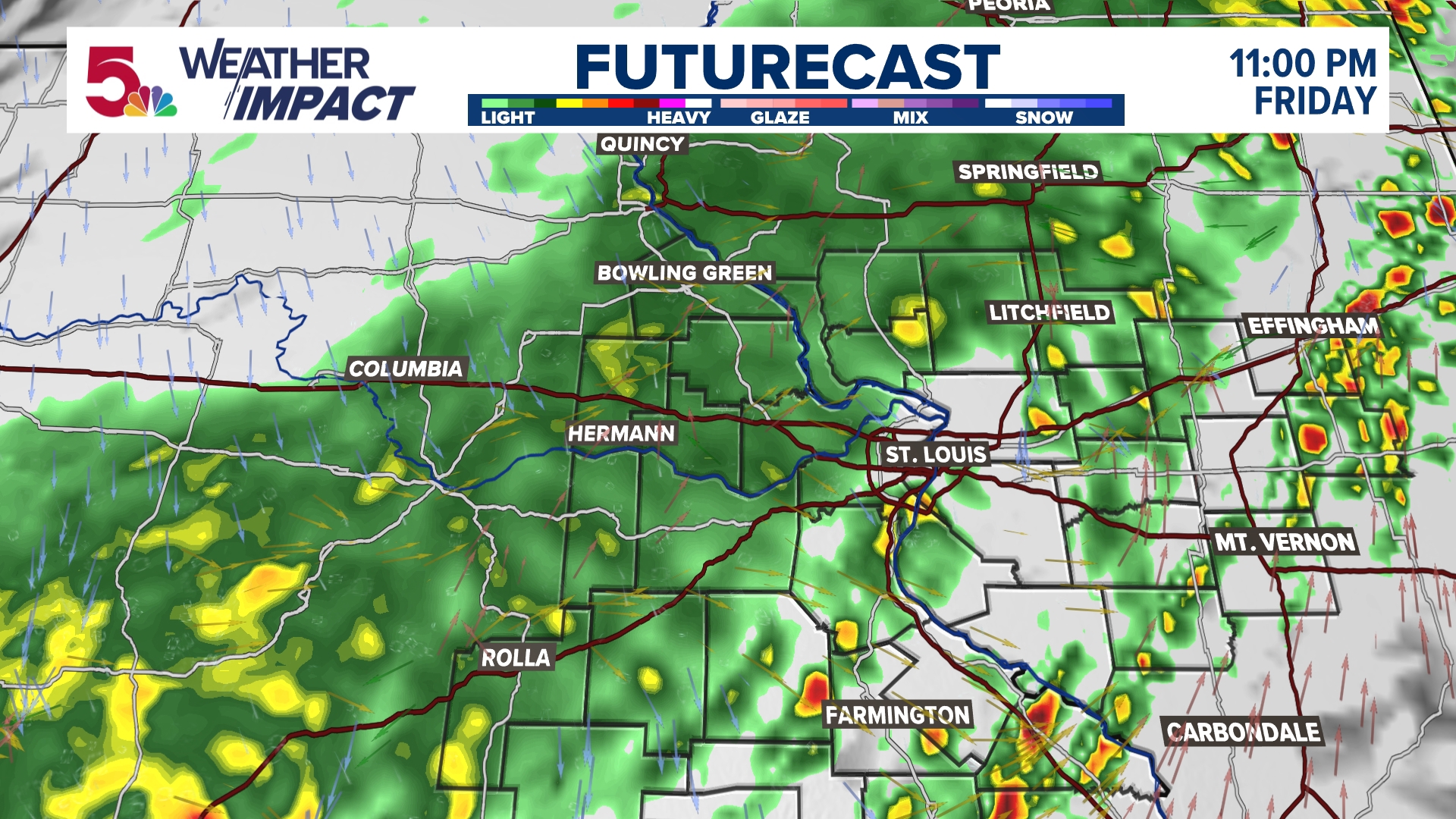 LIVE RADAR | Tornadoes and hail possible in St. Louis Friday night ...
