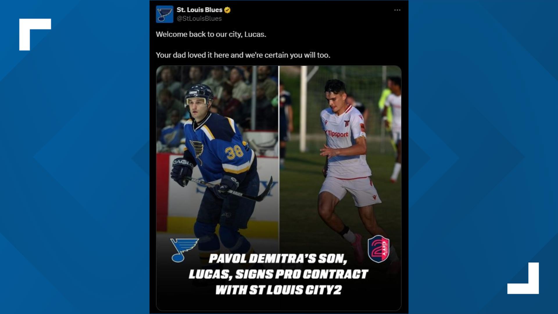 CITY2 signs Lucas Demitra, son of former St. Louis Blues player | ksdk.com