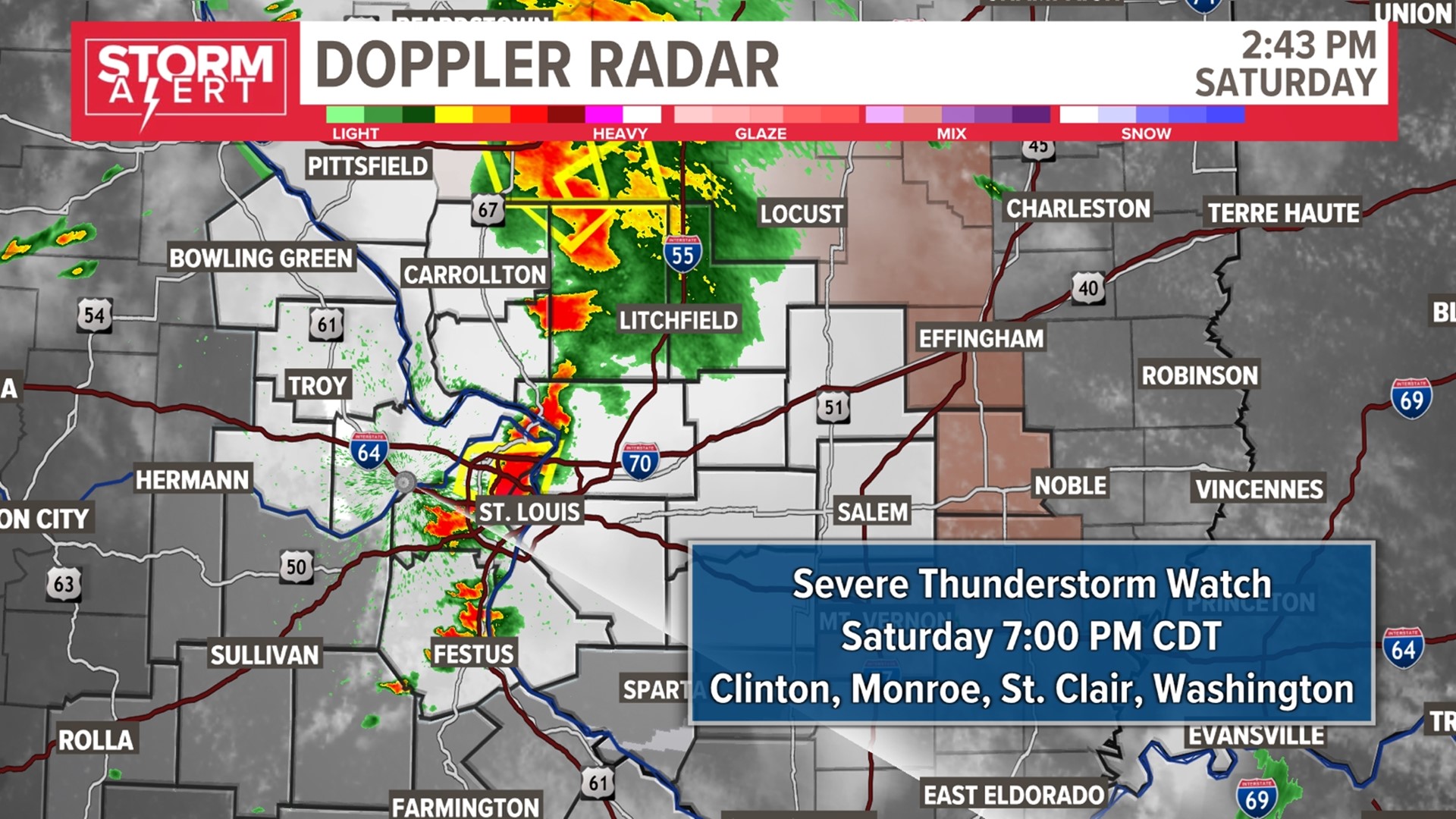 St. Louis forecast: Severe Thunderstorm Watch issued Saturday | ksdk.com