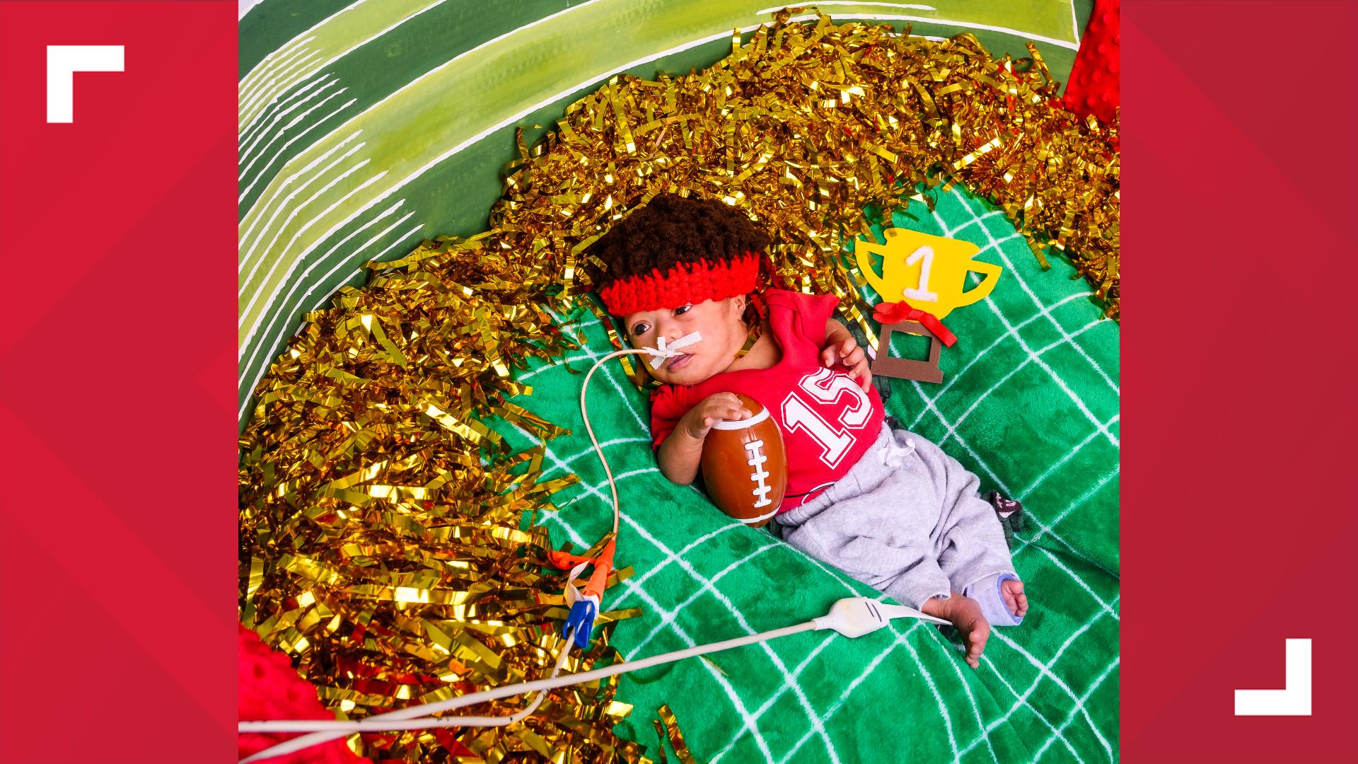 NICU babies dress up for Chiefs Super Bowl | ksdk.com