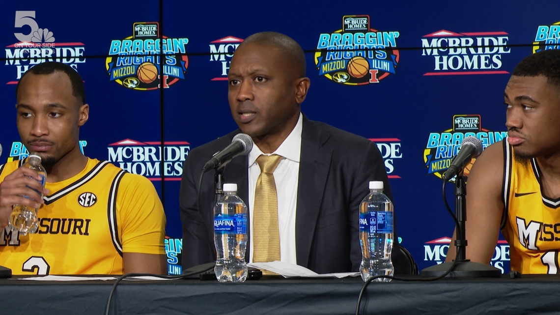 Braggin' Rights postgame: Missouri head coach Dennis Gates, Tamar Bates ...