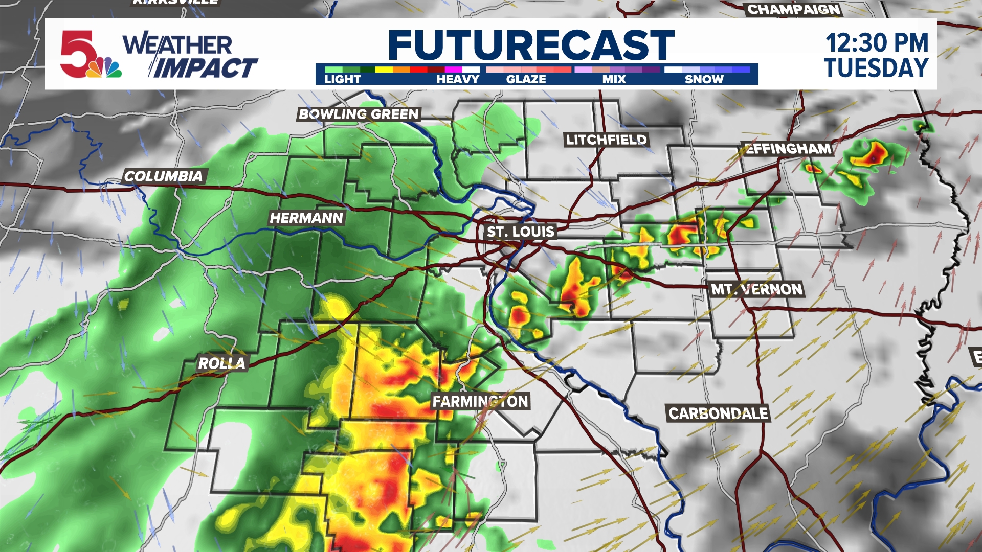 St. Louis area expecting severe thunderstorm chances Tuesday | ksdk.com