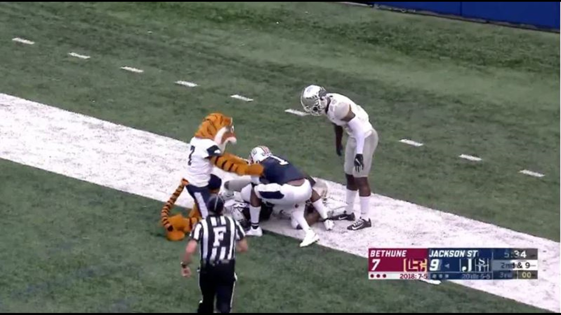 Jackson State’s mascot gets flagged for unsportsmanlike penalty | ksdk.com
