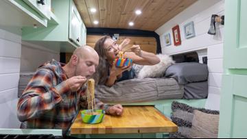 Couple explains what it's really like living in a van on the road ...