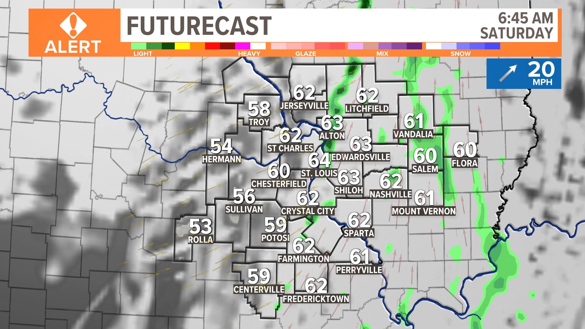 St. Louis forecast: Rain, wind and falling temps this weekend | ksdk.com