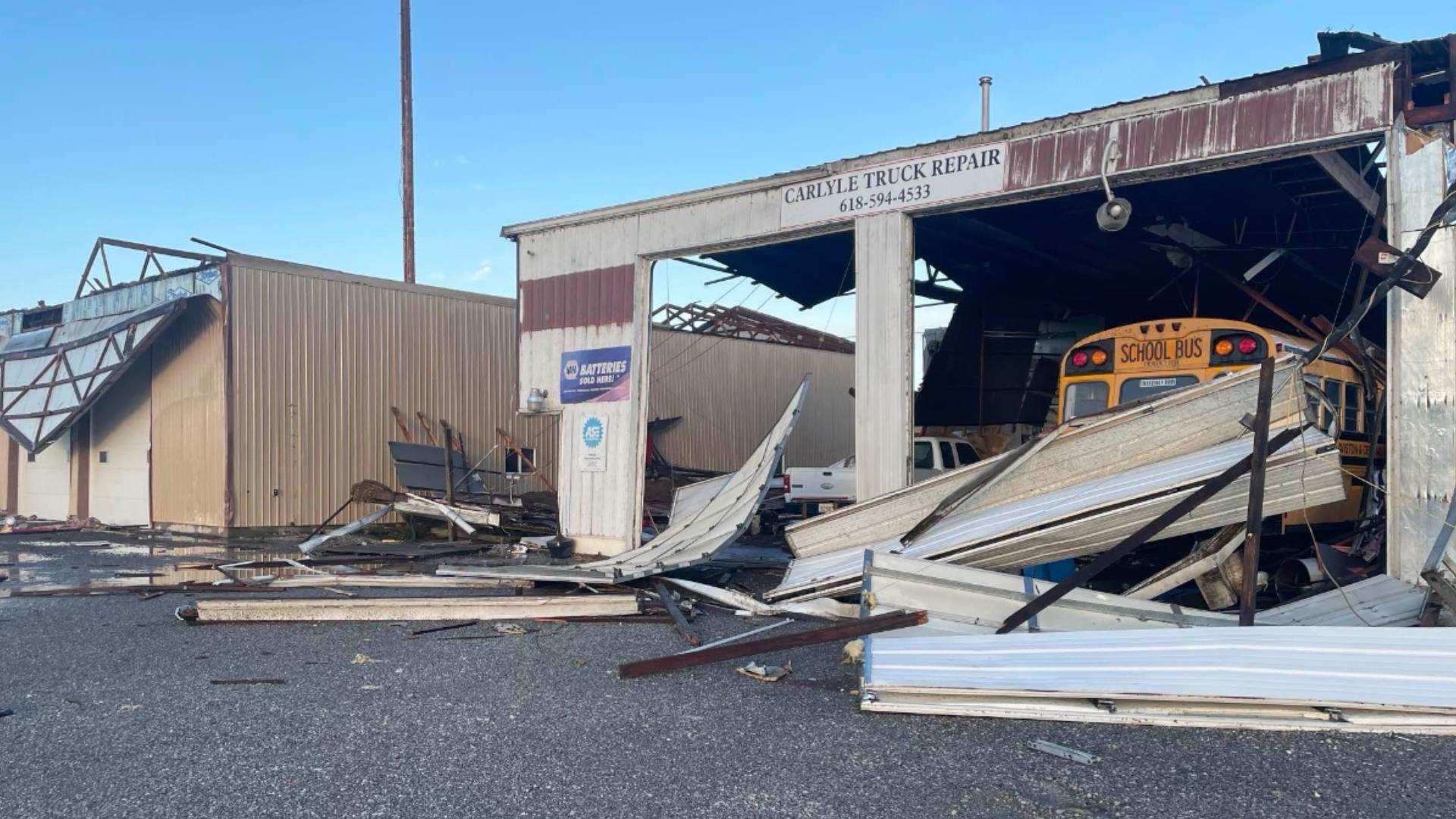 Sunday storms devastate 2 Illinois businesses | ksdk.com