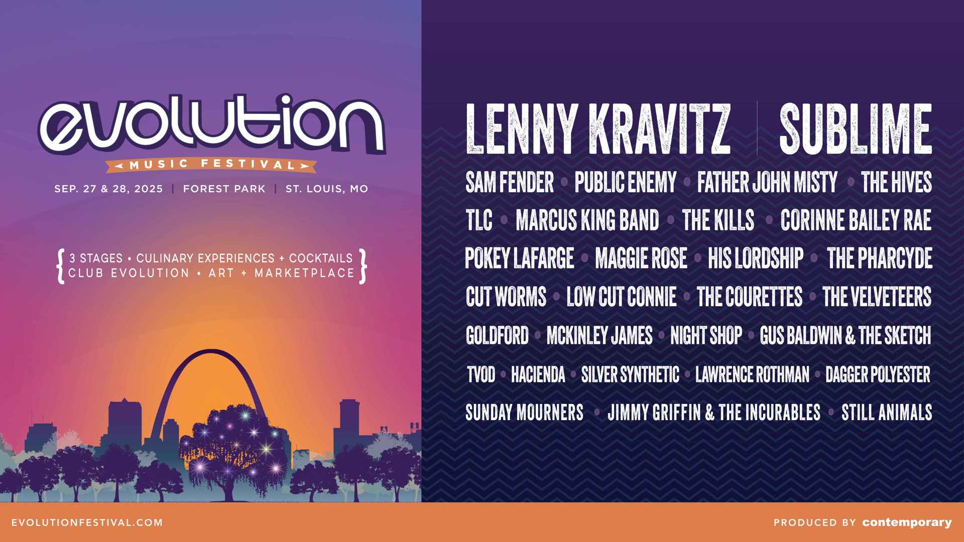 2025 Evolution Festival lineup announced: Lenny Kravitz, Sam Fender ...