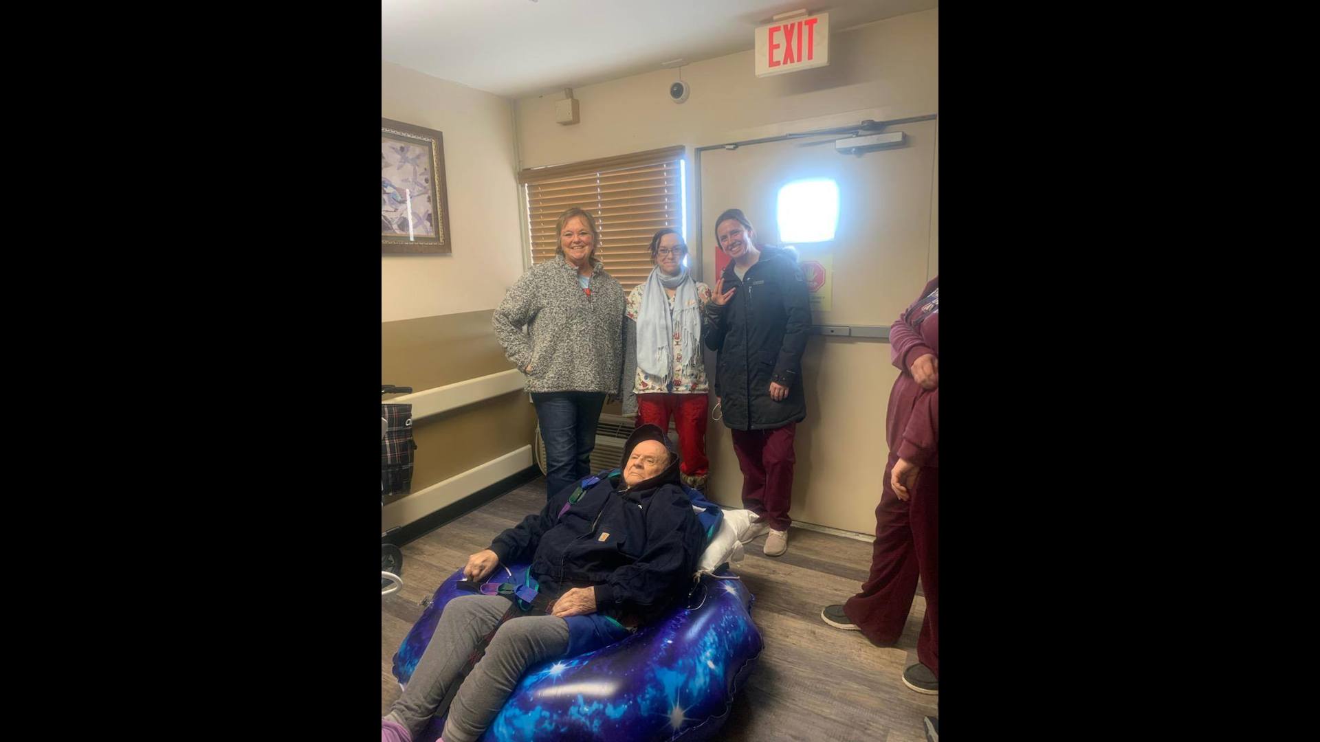 Older Adult Residents In Freeburg Go Tubing In The Snow