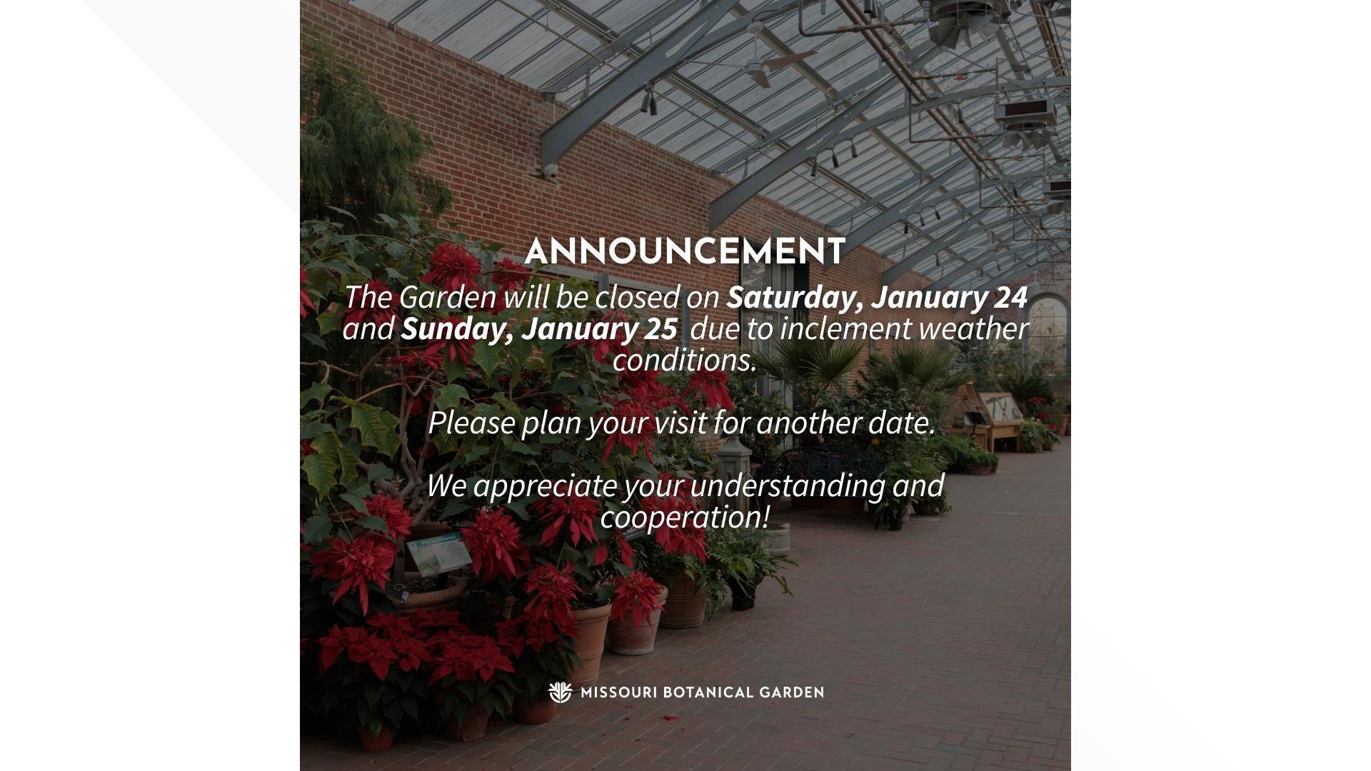 St. Louis attractions announce closures due to weekend winter storm ...