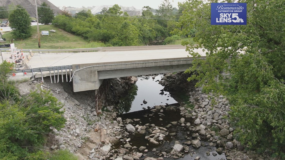 Record rainfall impacts a St. Louis County bridge, closes road | ksdk.com