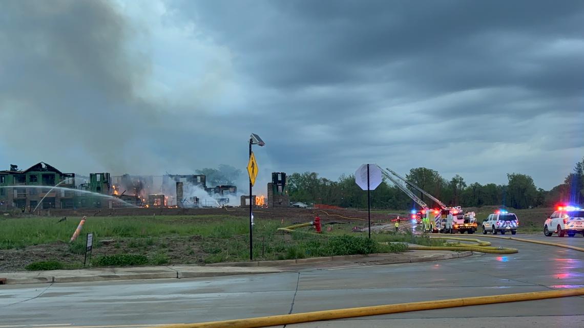 Fire damages Glen Carbon luxury complex construction site | ksdk.com