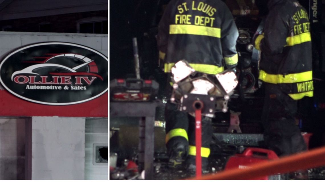 Bomb and Arson called to suspicious auto shop fire in Pine Lawn | ksdk.com