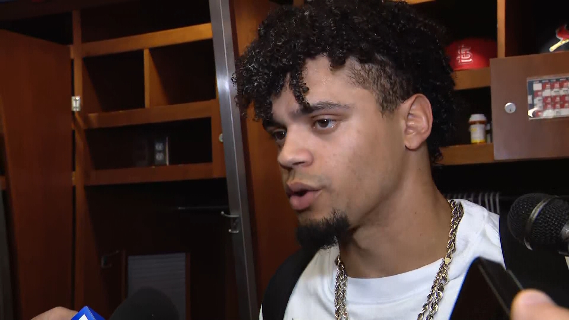 Postgame interview: Winn delivers clutch two-run hit as Cardinals take ...