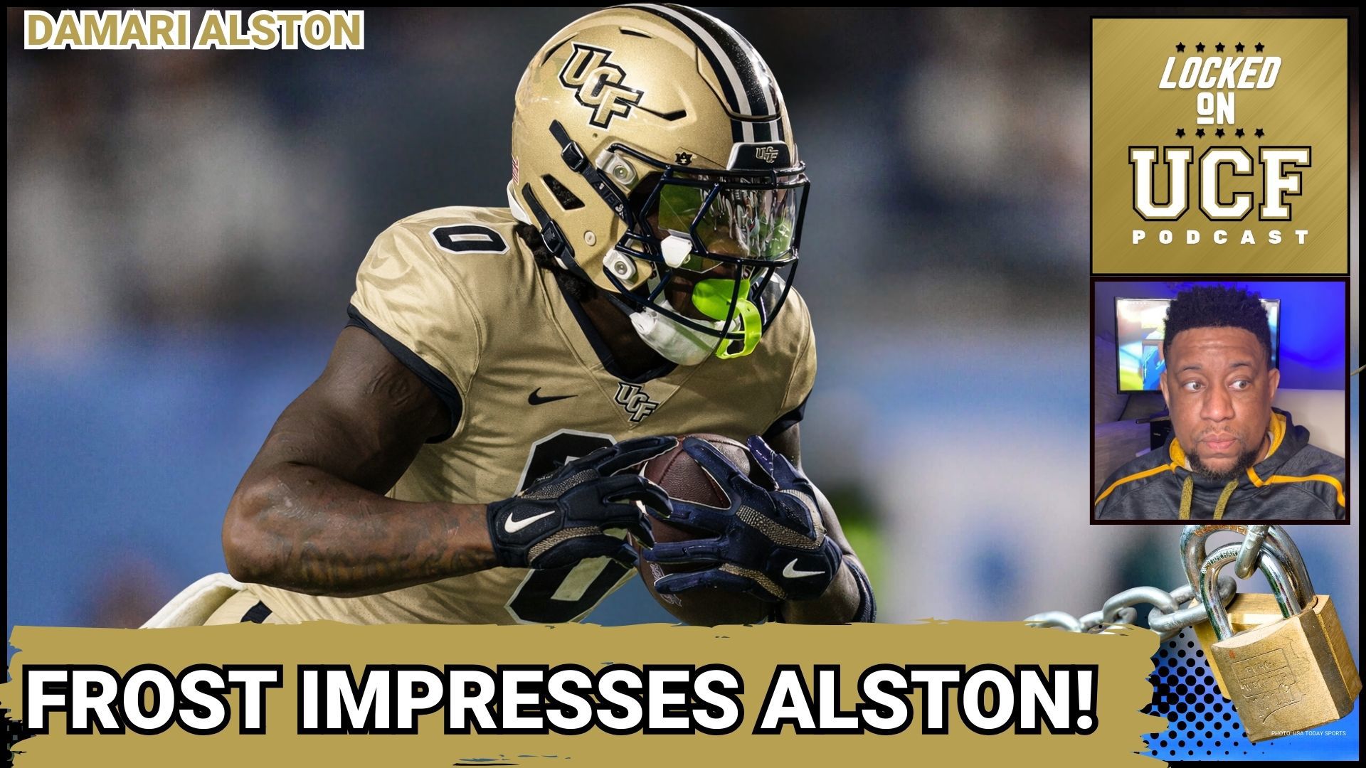 SCOTT FROST IMPRESSES DAMARI ALSTON ON HIS VISIT! | UCF PODCAST | ksdk.com