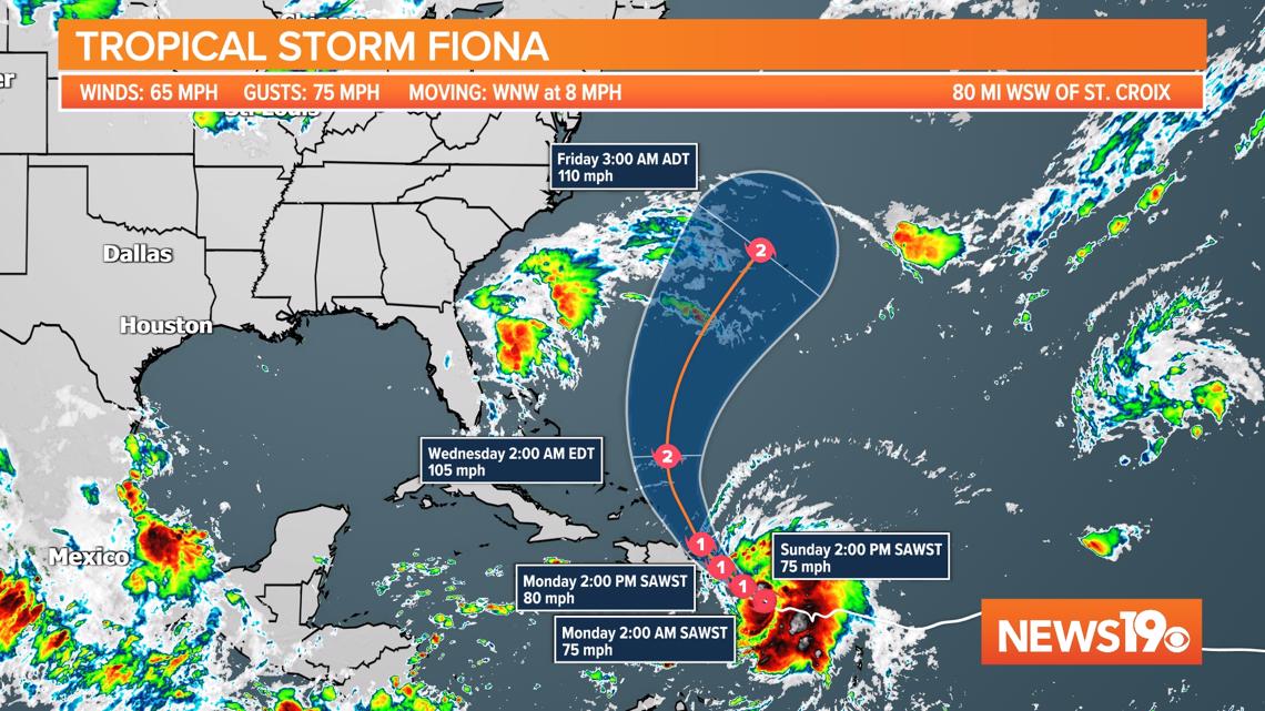 Tropical Storm Fiona is now Hurricane Fiona near Puerto Rico | ksdk.com