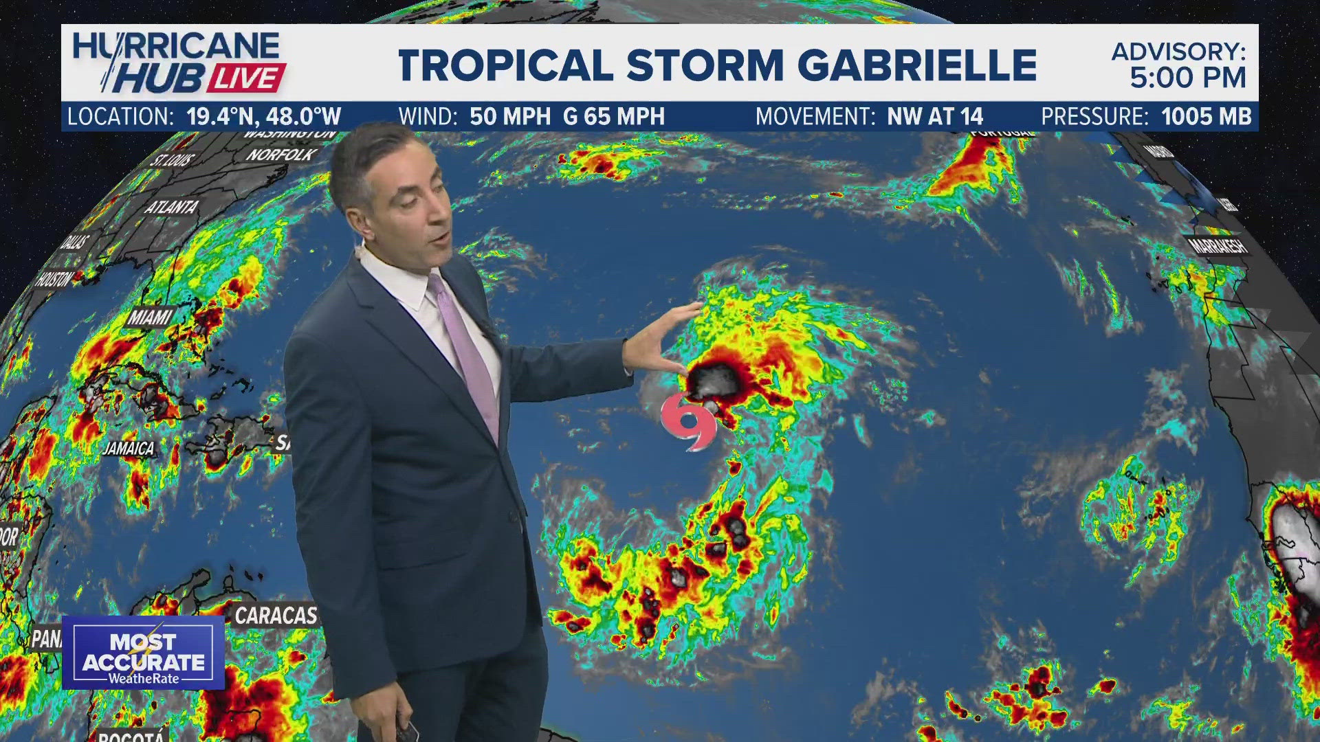 Tropical Storm Gabrielle forms, but there are 2 other waves to watch ...