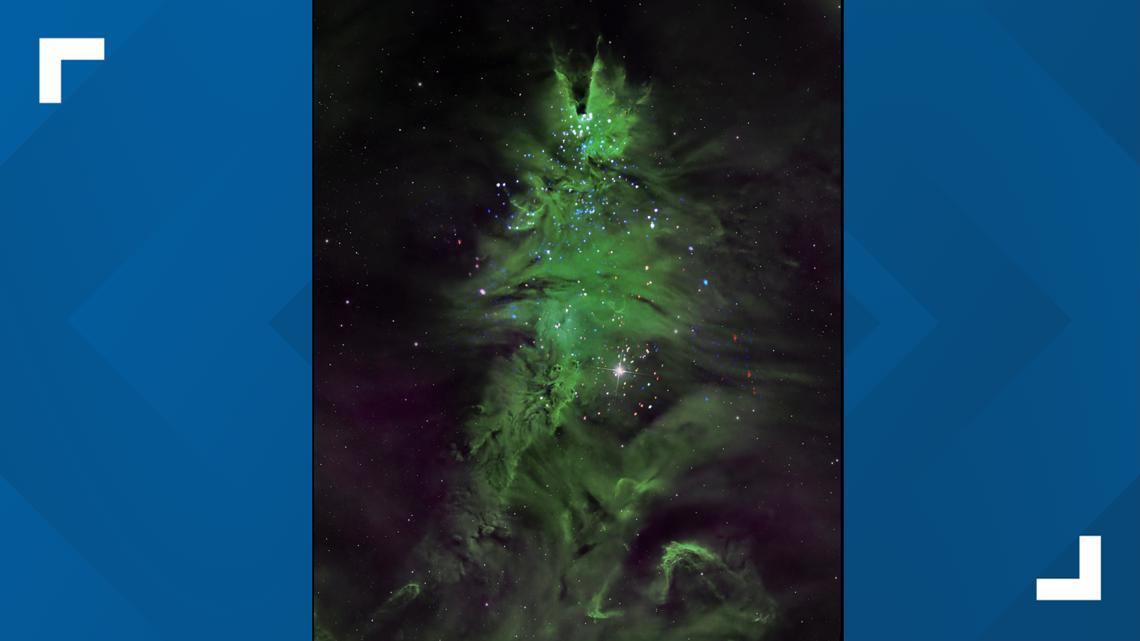 Christmas tree cluster in space, NASA telescopes show | ksdk.com